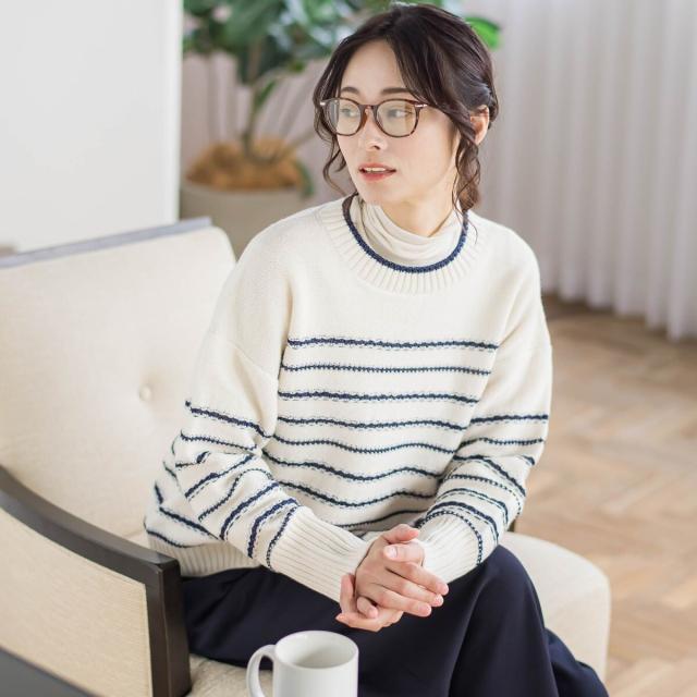 ロートレアモン（LAUTREAMONT）/ボーダーニットプルオーバー≪手洗い可能≫