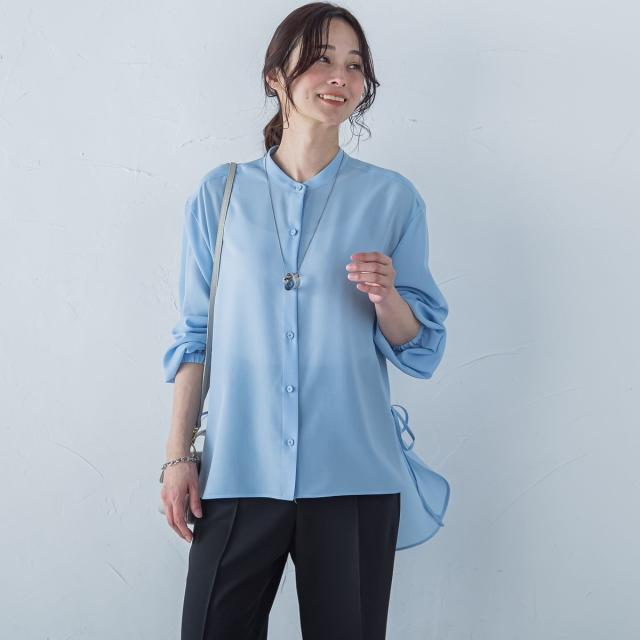 ロートレアモン（LAUTREAMONT）/サイドリボンドレープブラウス≪イージーケア≫