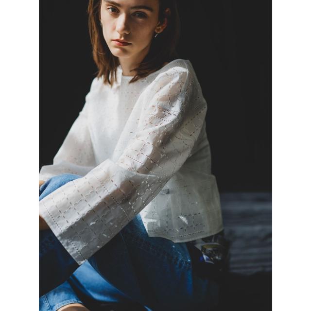 ロートレアモン（LAUTREAMONT）/レースクロップドブラウス≪洗濯機で洗える≫