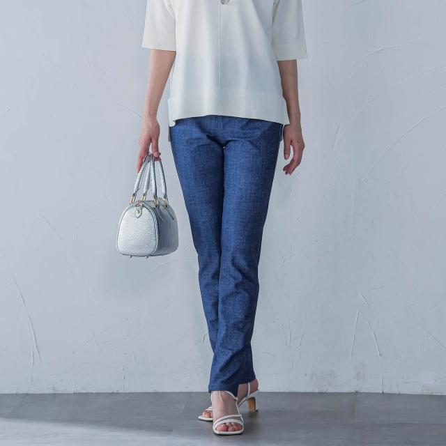 ロートレアモン（LAUTREAMONT）/デニムプリントハイテンションジャージパンツ≪洗濯機で洗える≫