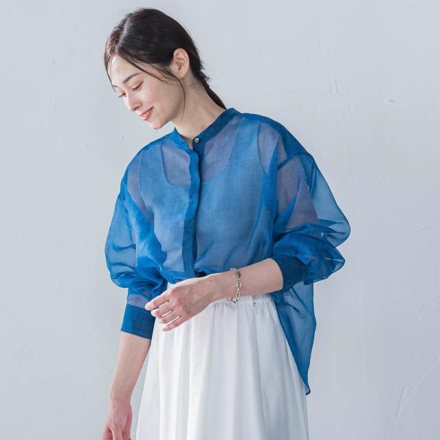 ロートレアモン（LAUTREAMONT）/シアーデニムエアリーブラウス≪洗濯機で洗える≫