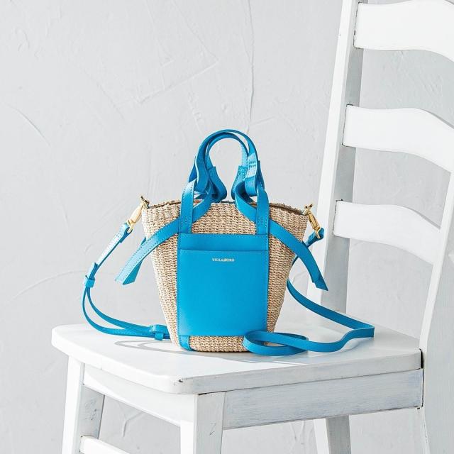 ロートレアモン（LAUTREAMONT）/【VIOLAd’ORO】アバカ製 レザーポケットトート MIRO/ V−8624