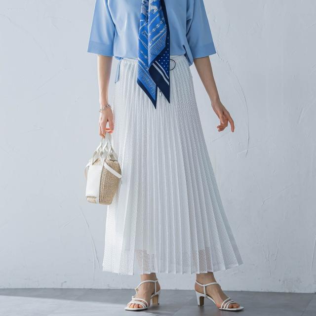 ロートレアモン（LAUTREAMONT）/メッシュレースプリーツスカート≪洗濯機で洗える≫