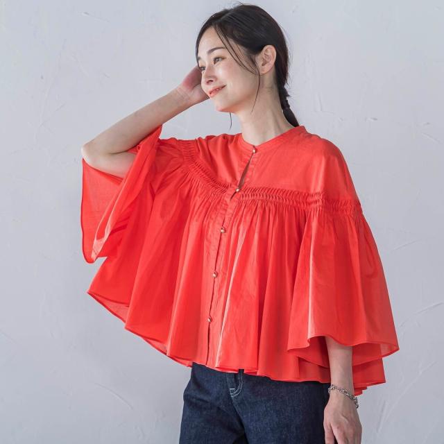 ロートレアモン（LAUTREAMONT）/ピンタックcottonブラウス≪洗濯機で洗える≫