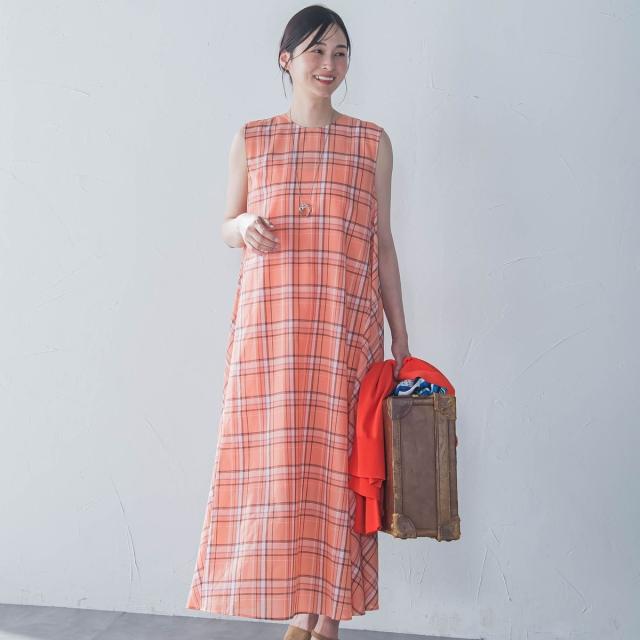 ロートレアモン（LAUTREAMONT）/マドラスチェックワンピース≪洗濯機で洗える≫