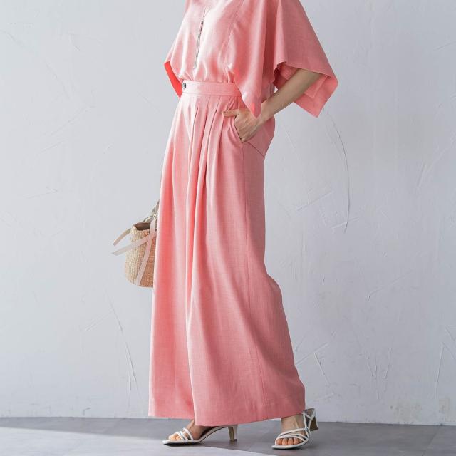 ロートレアモン（LAUTREAMONT）/タックワイドパンツ≪セットアップ対応/洗濯機で洗える≫