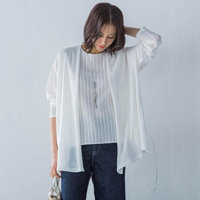 ロートレアモン（LAUTREAMONT）/クールコンフォートカーディガン≪接触冷感/洗濯機で洗える≫