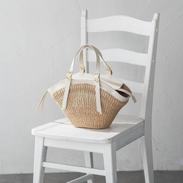 ロートレアモン（LAUTREAMONT）/【VIOLAd’ORO】アバカレザーカゴバッグ MIRO/ V−8844