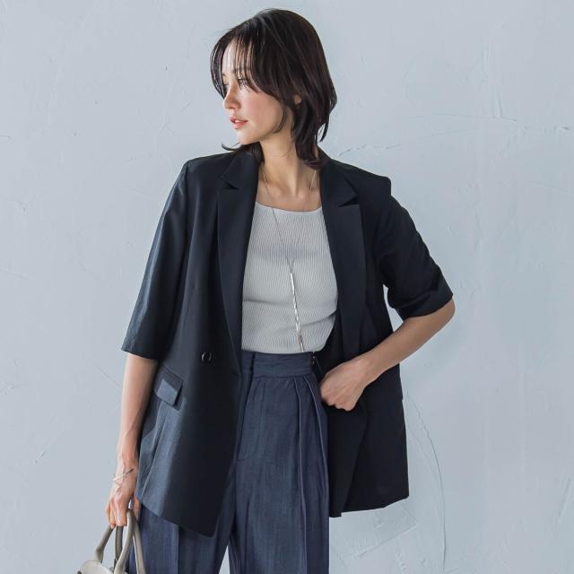 ロートレアモン（LAUTREAMONT）/ハーフスリーブストレッチジャケット≪手洗い可能≫