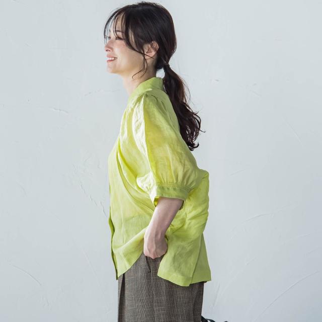 ロートレアモン（LAUTREAMONT）/【WEB限定】シアースリーブギャザーカラーブラウス≪手洗い可能≫