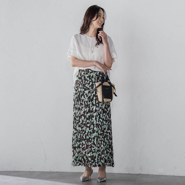 ロートレアモン（LAUTREAMONT）/ツイルプリントスカート≪洗濯機で洗える≫