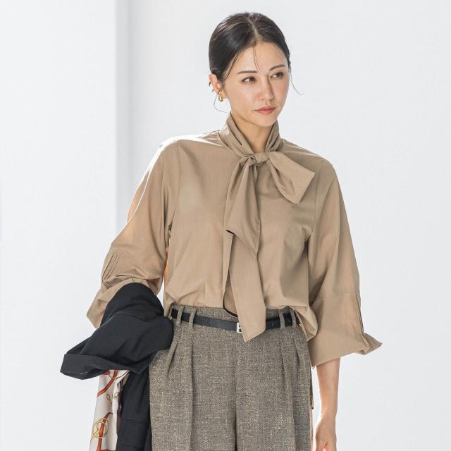 ロートレアモン（LAUTREAMONT）/フォルムボウタイブラウス≪洗濯機で洗える≫