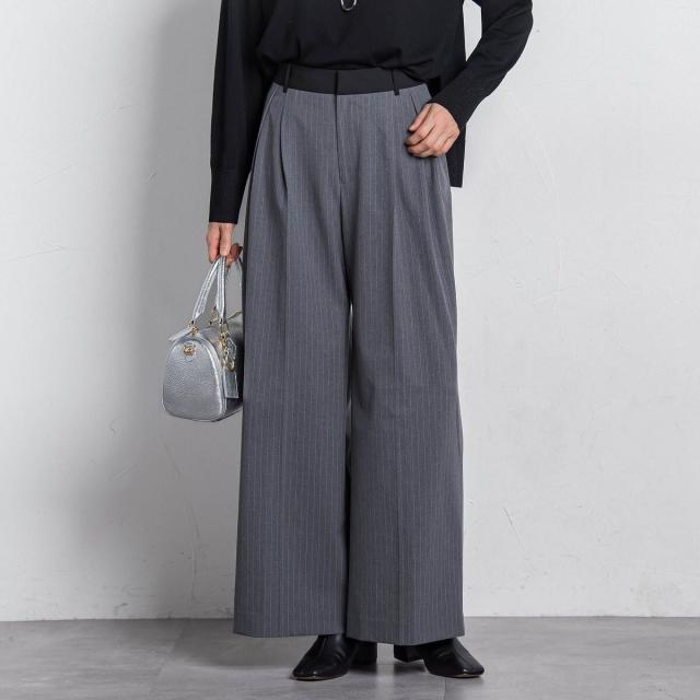 ロートレアモン（LAUTREAMONT）/ライトウェイトストレッチワイドパンツ≪洗える≫