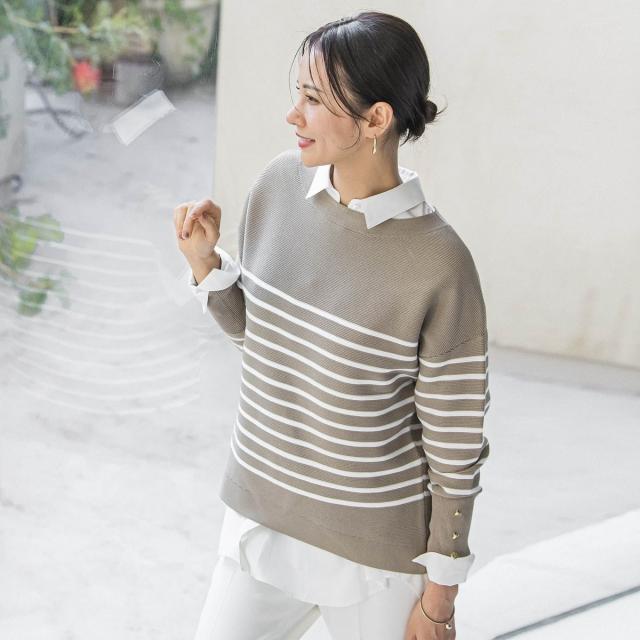 ロートレアモン（LAUTREAMONT）/【WEB限定】ソデボタンガーターニット≪11号あり/洗える≫