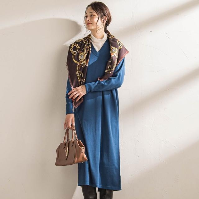 ロートレアモン（LAUTREAMONT）/【WEB限定】Vネックニットワンピース≪丈長めあり/手洗い可能≫