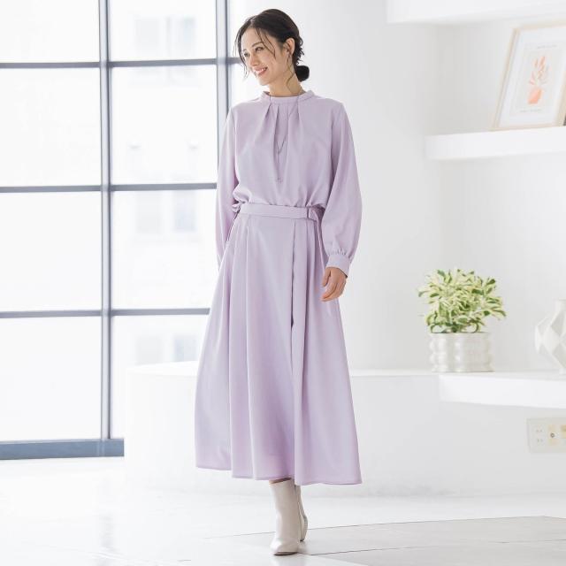 【NEW】ロートレアモン（LAUTREAMONT）/ウールブレンドストレッチフレアスカート≪セットアップ対応/手洗い可能≫