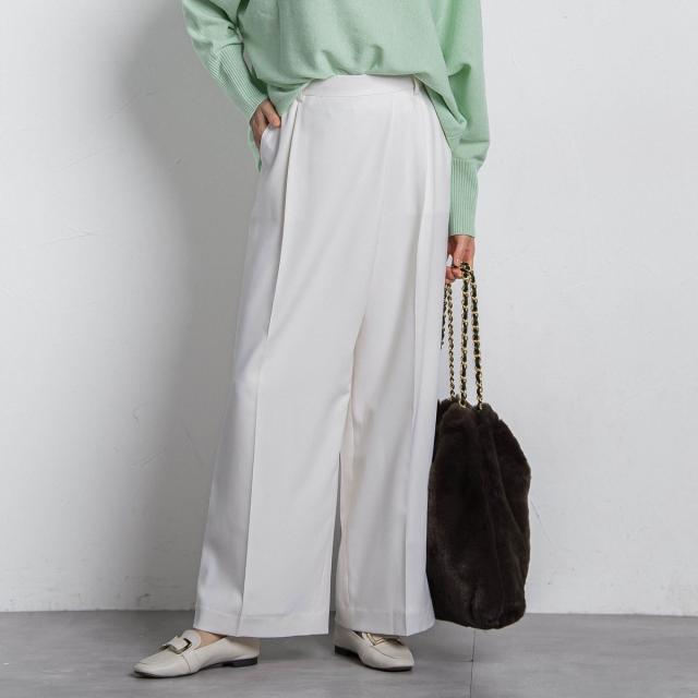 【NEW】ロートレアモン（LAUTREAMONT）/ソフィーツイルストレッチワイドパンツ ≪洗える≫