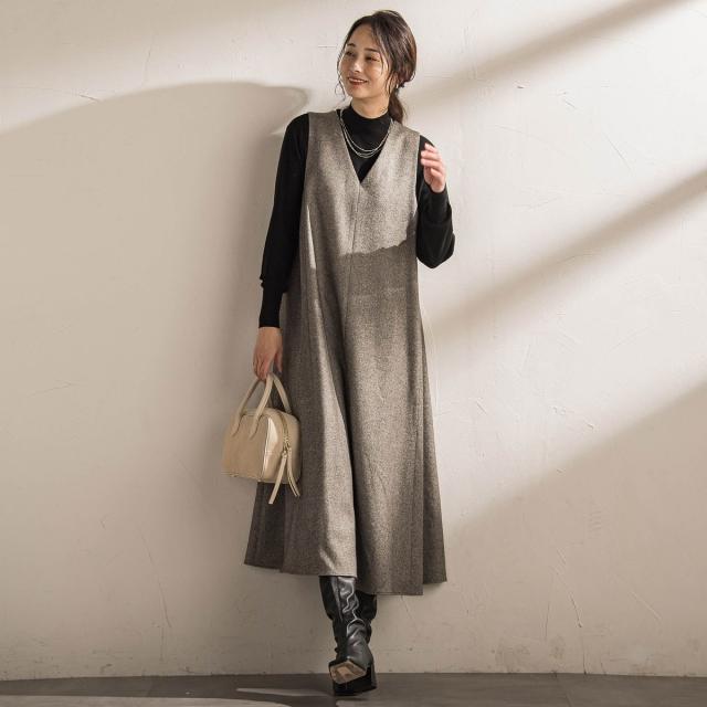 【NEW】ロートレアモン（LAUTREAMONT）/ラメシックツイードワンピース≪洗える≫