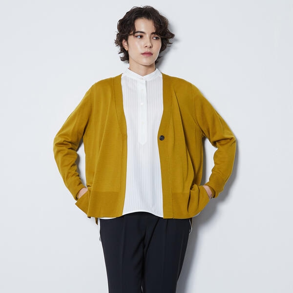 ラエフ/《ラエフ定番アイテム【極】シリーズ》ＥＣＯＬＵＸニットカーディガン≪洗濯機で洗える≫