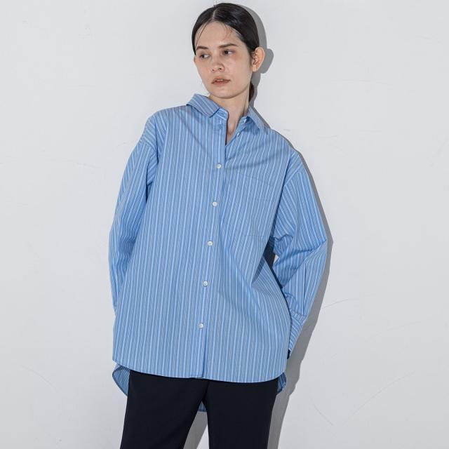 ラエフ（la．f．．．）/キレイ色ストライプシャツ≪洗濯機で洗える≫