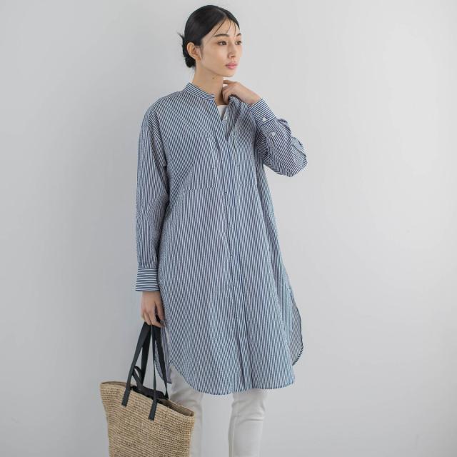 ラエフ（la．f．．．）/エアーリップルチュニックシャツ≪洗濯機で洗える/吸水速乾≫