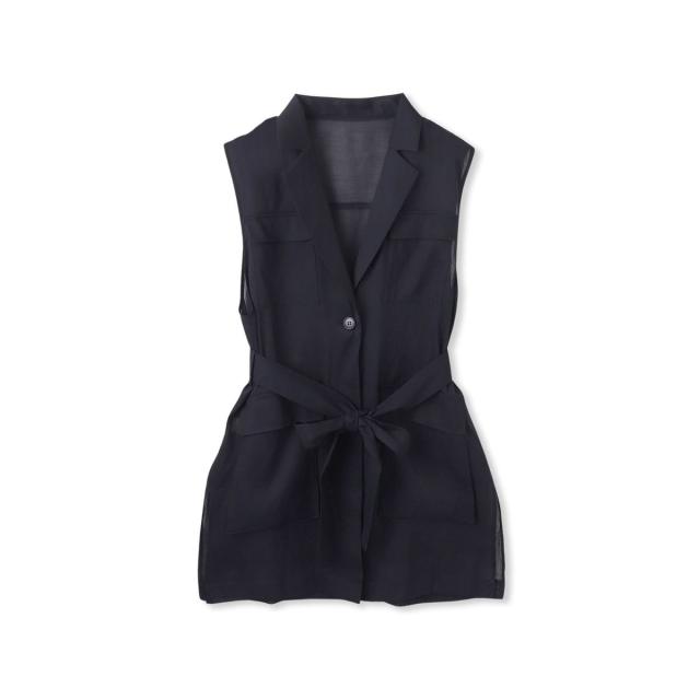 ラエフ（la．f．．．）/【WEB&一部店舗限定】麻調シアーベスト≪洗濯機で洗える≫