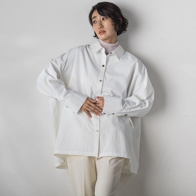 ラエフ（la．f．．．）/タイプライターオーバーサイズシャツ≪洗濯機で洗える/速乾性/抗ピリング≫