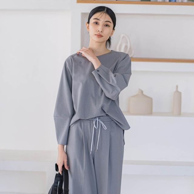 ラエフ（la．f．．．）/ピンストライプブラウス≪洗濯機で洗える/防