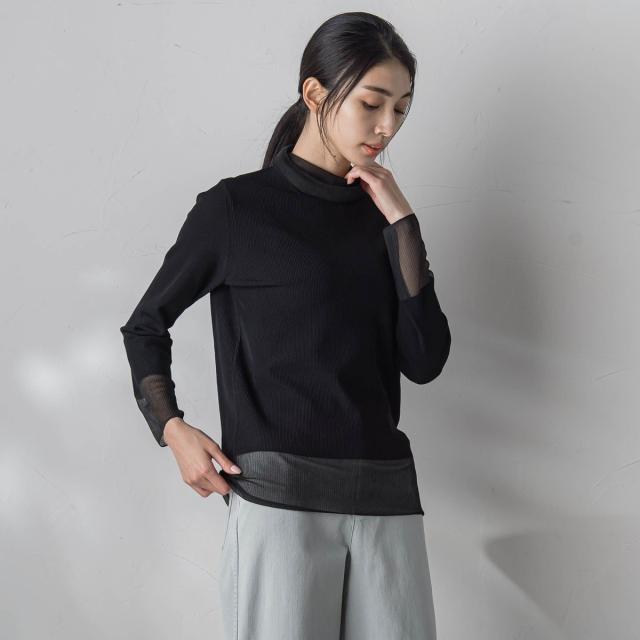 ラエフ（la．f．．．）/シアータートルリブニット≪手洗い可能≫