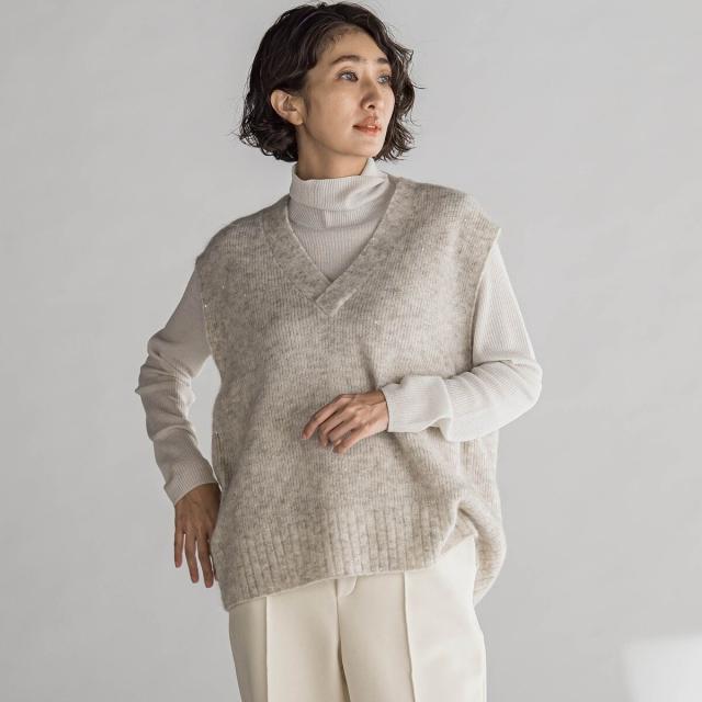 ラエフ（la．f．．．）/モヘアスパンコールニット≪手洗い可能≫