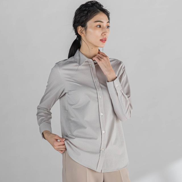 ラエフ（la．f．．．）/ストライプシャツ≪洗濯機で洗える≫