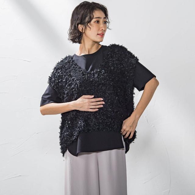 ラエフ（la．f．．．）/チュールモールニット≪手洗い可能≫