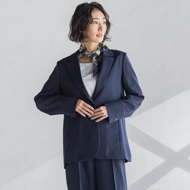 ラエフ（la．f．．．）/麻調テーラードジャケット≪手洗い可能≫