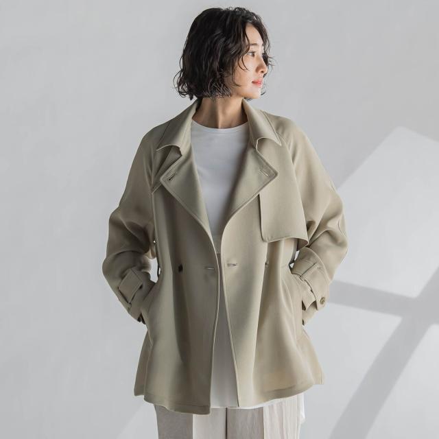 ラエフ（la．f．．．）/ショートトレンチコート≪手洗い可能≫