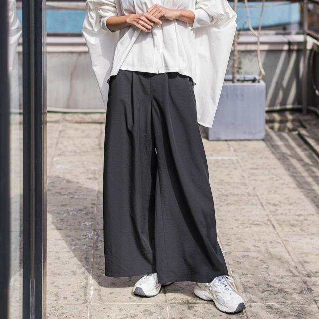 ラエフ（la．f．．．）/【biyori】”楽ちんキレイ”リネン風ワイドパンツ≪洗濯機で洗える≫