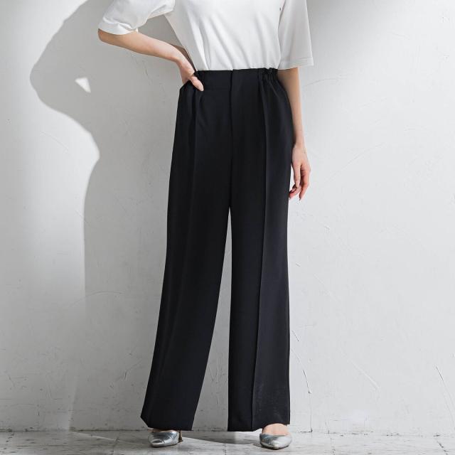 ラエフ（la．f．．．）/【旅楽シリーズ】”シワレス”ワイドパンツ≪洗濯機で洗える≫