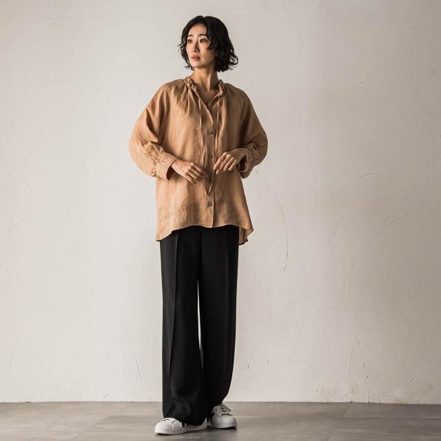 ラエフ（la．f．．．）/【旅楽シリーズ】”シワレス”ワイドパンツ≪洗濯機で洗える≫