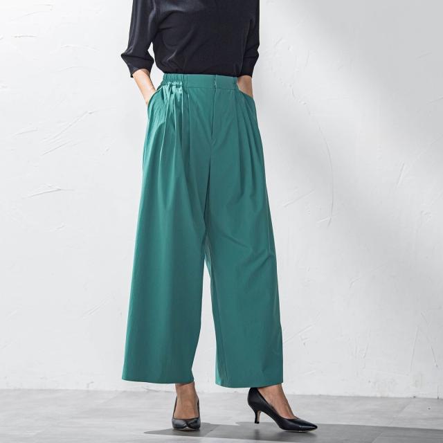 ラエフ（la．f．．．）/タックボリュームワイドパンツ≪洗濯機で洗える≫