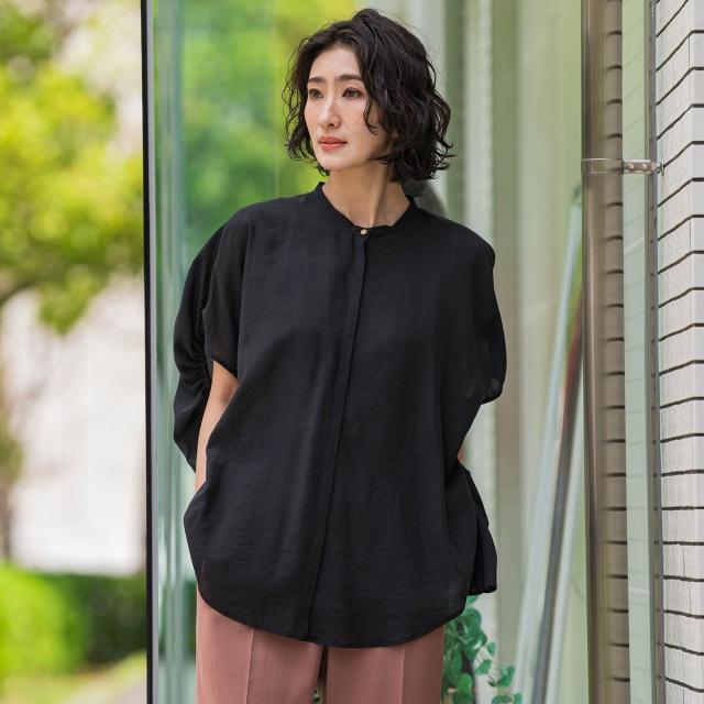 ラエフ（la．f．．．）/【biyori】”さらり、ふわり”自然体でいられる上品ブラウス《手洗い可能》