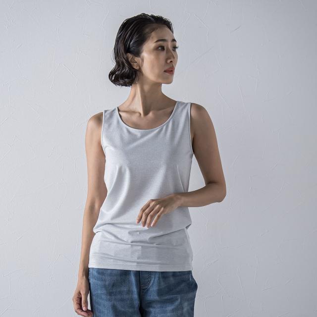 ラエフ（la．f．．．）/ソフトラメタンクトップ≪洗濯機で洗える≫
