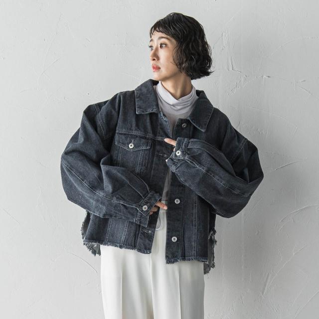 ラエフ（la．f．．．）/【biyori】”抜け感シルエットでこなれ感”オトナGジャン≪手洗い可能≫