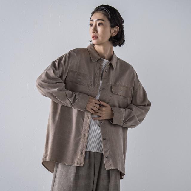 ラエフ（la．f．．．）/【biyori】モダールデニムシャツ≪洗濯機で洗える≫