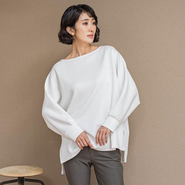 ラエフ（la．f．．．）/【WEB限定】”もっちり素材”ダンボールドルマンプルオーバー≪手洗い可能≫