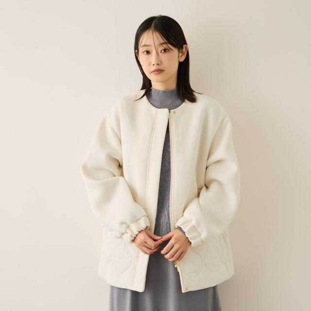 【NEW】ケティ（ketty）/ダンボール中綿切り替えノーカラージャケット≪手洗い可能≫