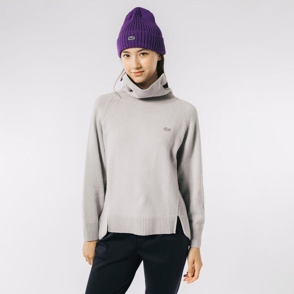 ラコステ（LACOSTE）/ミドルゲージタートルネックニットセーター