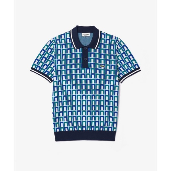 ラコステ（LACOSTE）/オーガニックコットン ロバート・ジョージ ジャカードニットポロシャツ