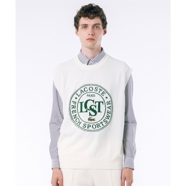 ラコステ（LACOSTE）/ナイロン×コットンジャカードニットベスト