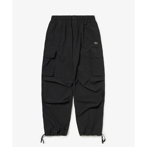 ラコステ（LACOSTE）/立体裁断 ナイロンワイドカーゴパンツ / テーパードワイドパンツ