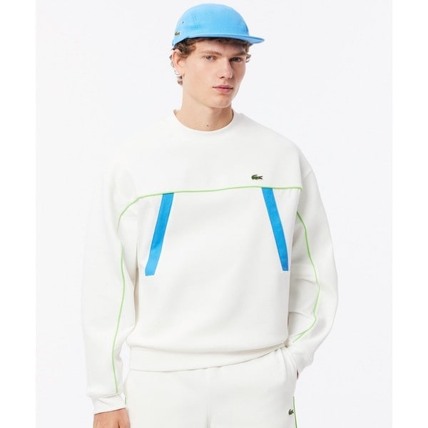 ラコステ（LACOSTE）/切り替えダブルフェイススウェットクルーネック トレーナー