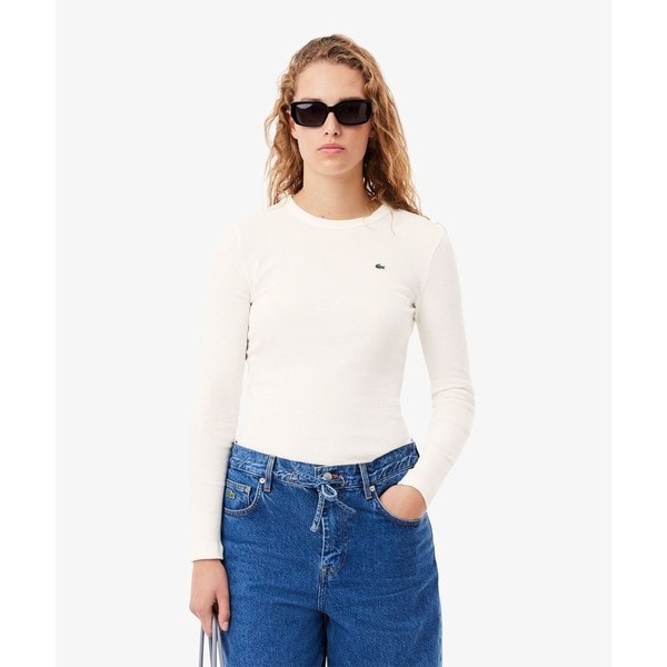 ラコステ（LACOSTE）/ワンポイントリブニットスリムセーター